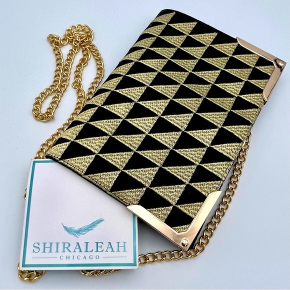 Shiraleah | Bags | Shiraleah Nwt Trina Black Gold Embroidered Faux ...